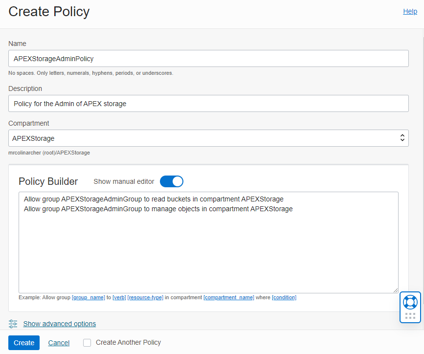 Setting Up Oci Bucket Storage And Accessing From Apex 7605
